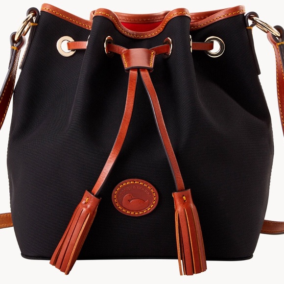 Dooney & Bourke | Bags | Dooney Bourke Black Nylon Drawstring Bucket ...